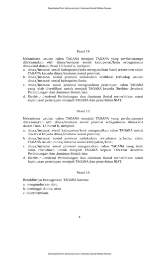 Permensos no. 29 tahun 2012 idn journal | PDF