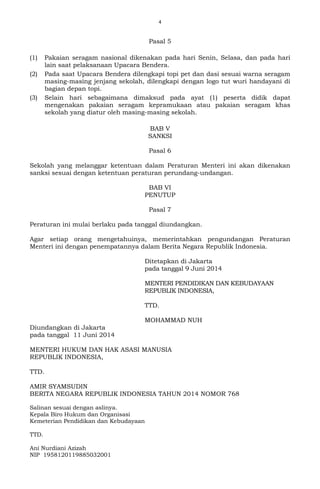 Permen tahun2014 nomor045 | PDF