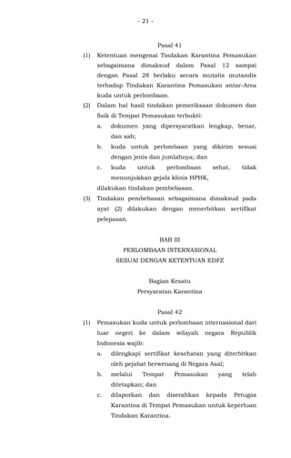 Permentan No 28 Tahun 2018 indonesia kementrian | PDF