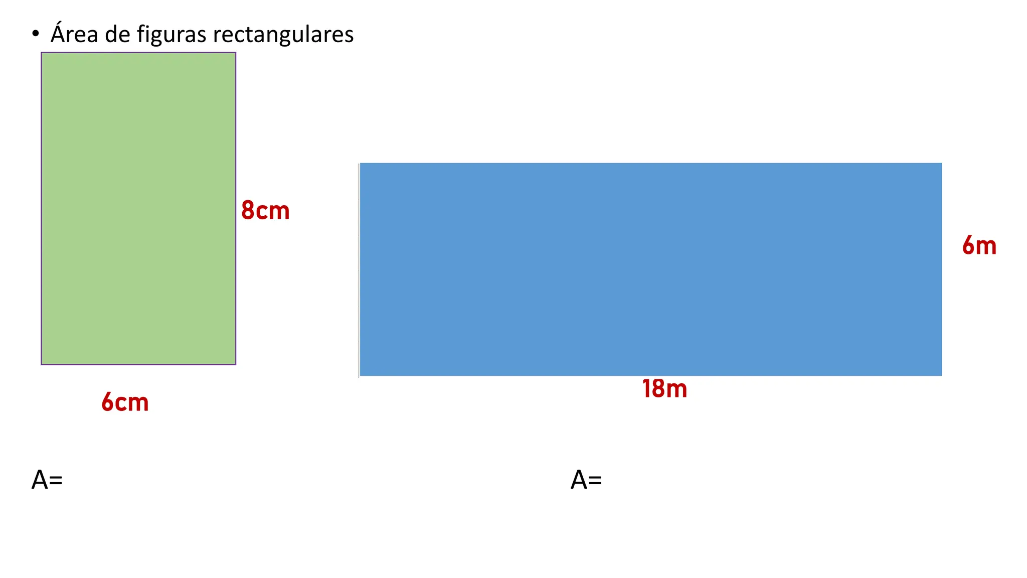 PERÍMETRO Y ÁREA De las figuras rectangulares para cuarto grado | PDF ...