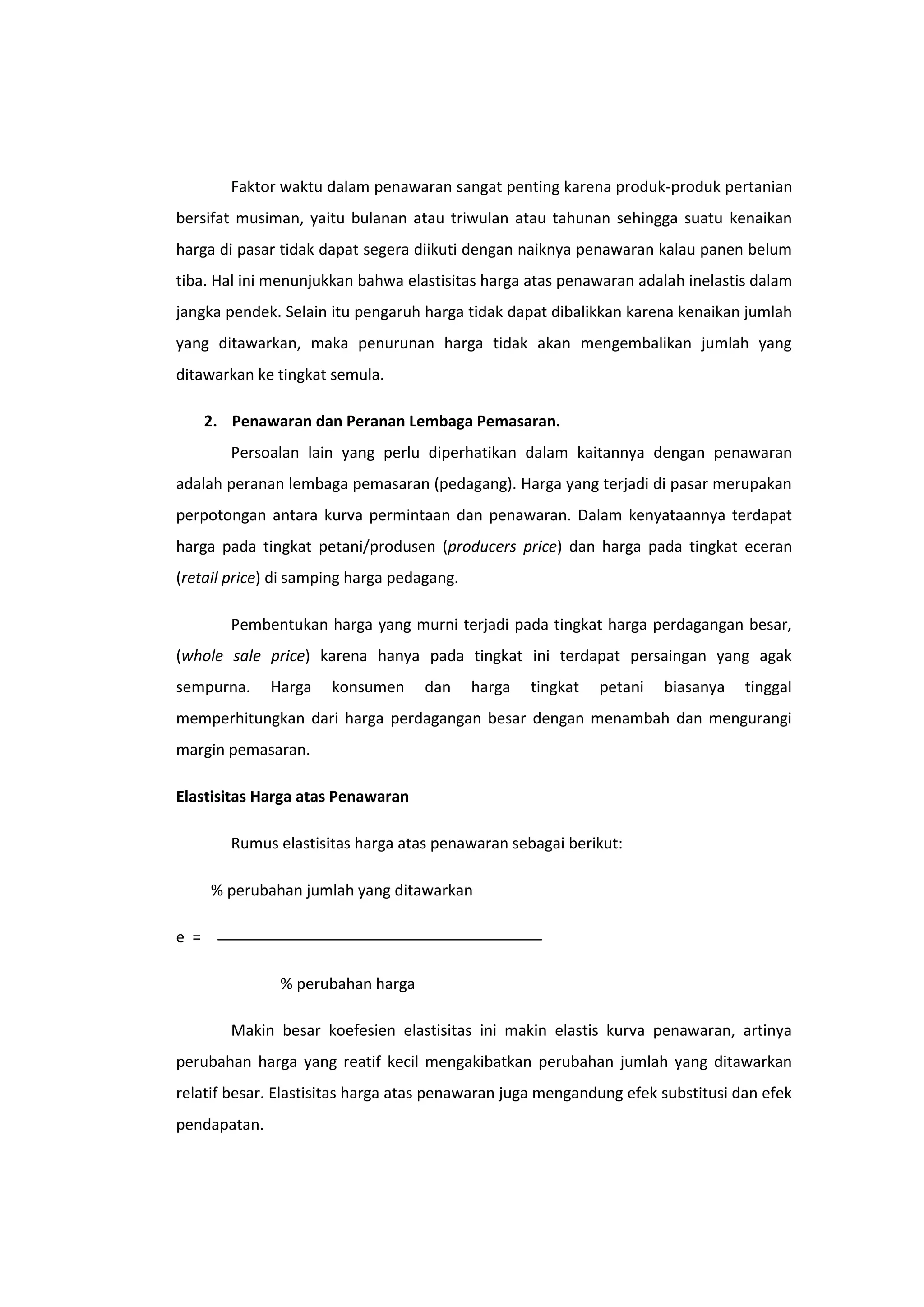 Makalah Permintaan dan Penawaran | DOCX