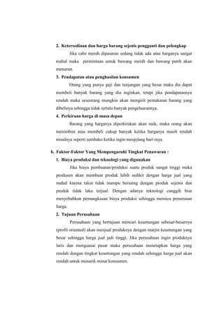 Makalah Permintaan dan Penawaran | DOCX