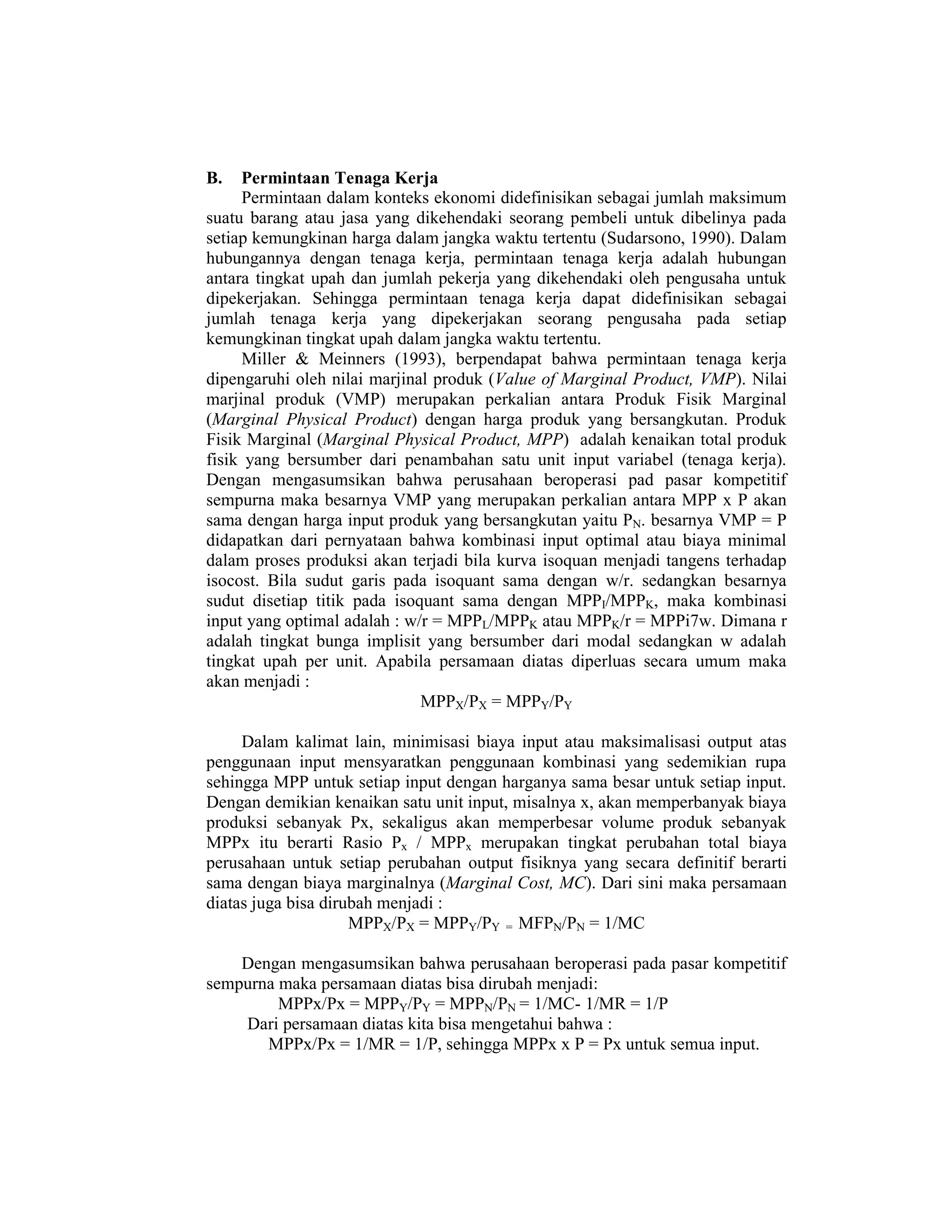 Permintaan dan penawaran tenaga kerja serta upah teori serta beberapa potretnya di indonesia | PDF