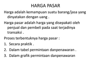 Permintaan,penawaran,harga pasar | PPTX