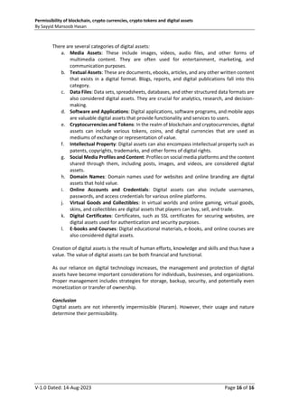 Permissibility of blockchain-crypto currencies-crypto tokens-metaverse ...