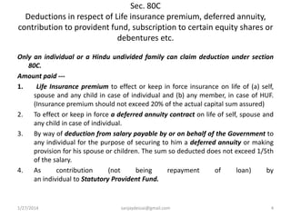 Deductions from gross total income under section 80C to 80 U of income ...