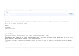 Email of Permission (Sent and Reply) | DOCX | Email | Internet