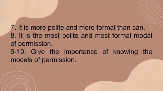 Modals of Permission Powerpoint presentation | PPTX