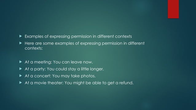 Permission using modals - English PowerPoint for 9th Grade | PPTX