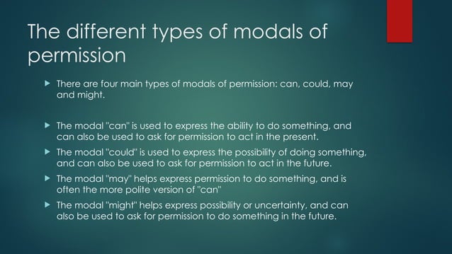 Permission using modals - English PowerPoint for 9th Grade | PPTX