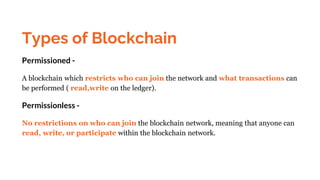 Permissonless & Permissioned blockchain | PPT