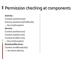 Permission enforcement s in android new (1) | PPT