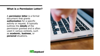 Permission Letter, Permission Letter Format | PPT