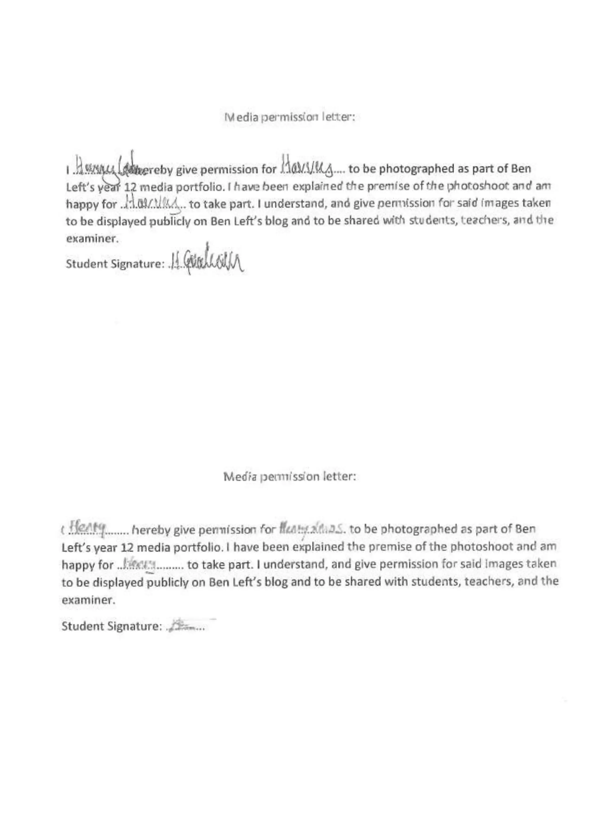 Permission letters | DOCX