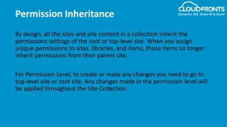 Permissions level in SPO | PPTX