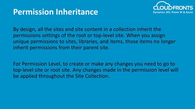 Permissions level in SPO | PPT