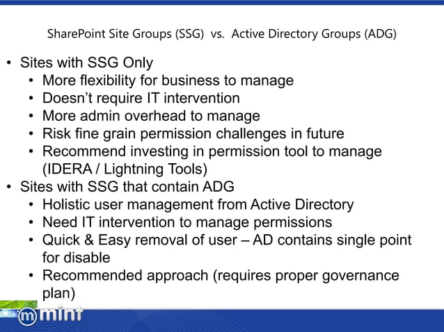 SharePoint Permissions Overview | PPT