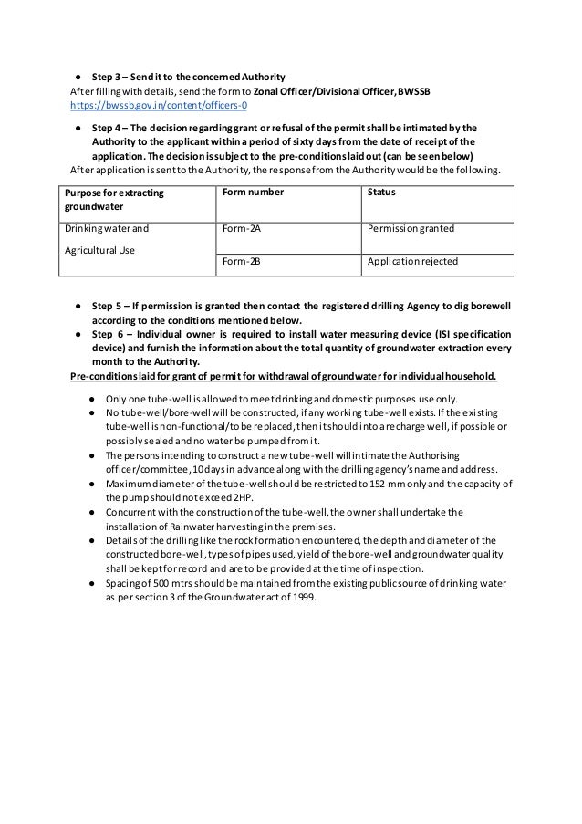 Permissions to be taken to dig a Borewell