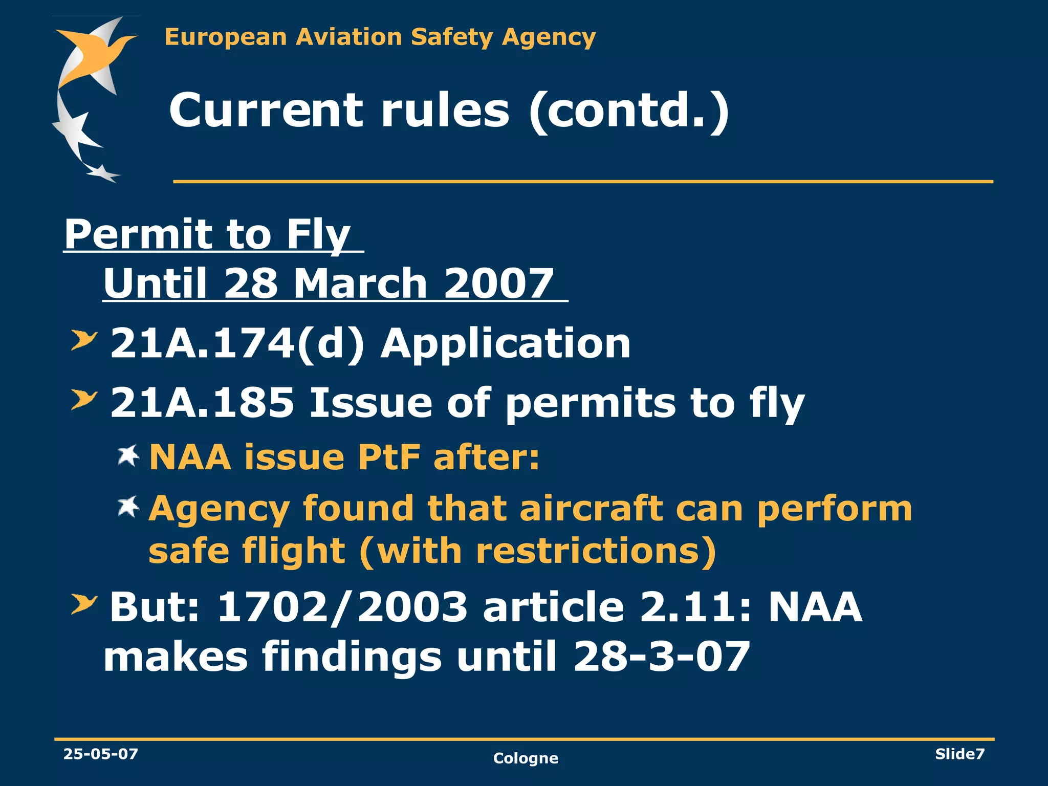 Permit To Fly The New Rules | PPT