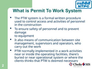 Permit to Work Training for employees and workers | PPTX