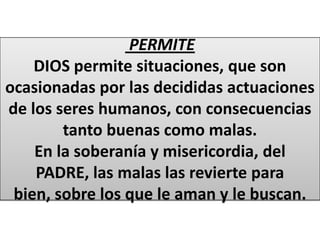 Dios permite Vs Dios aprueba | PPTX