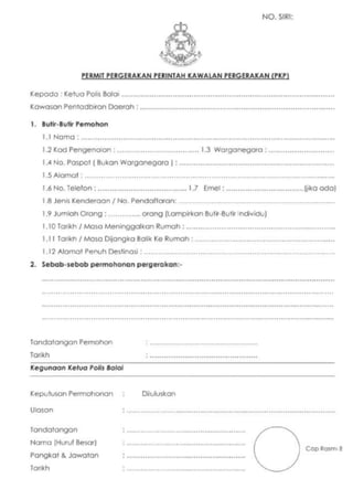 Permit pergerakan pkp | PDF