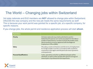 Work & Residence Permits in Switzerland - A Summary | PPTX