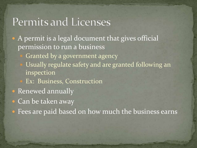 Permits and Licenses | PPTX