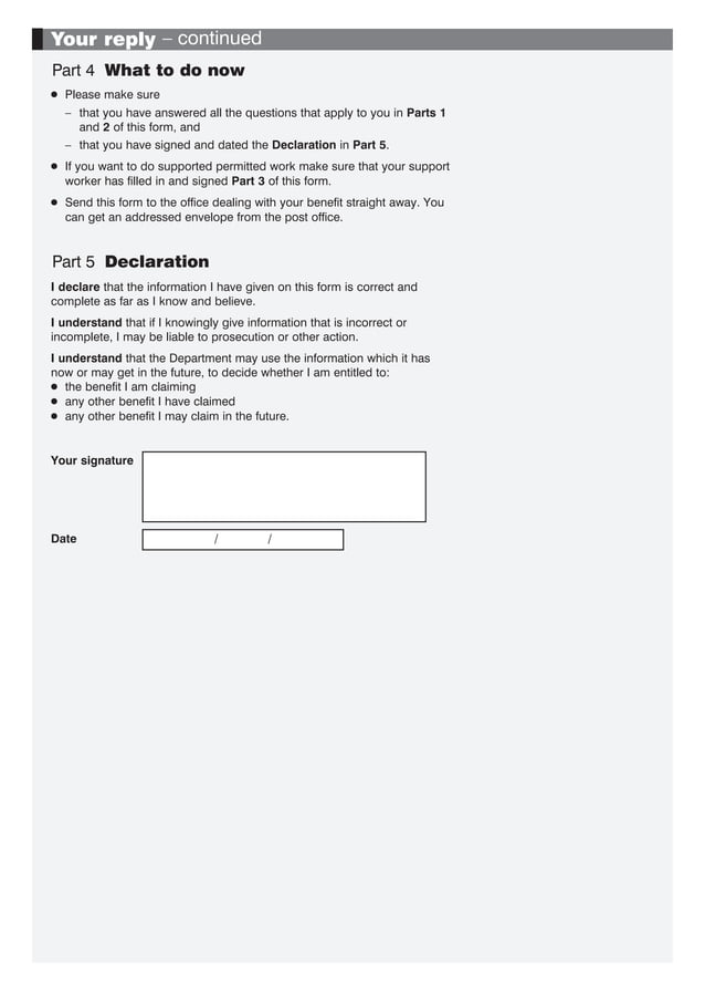 Permitted Work Form | PDF | Government Support and Welfare | Financial ...
