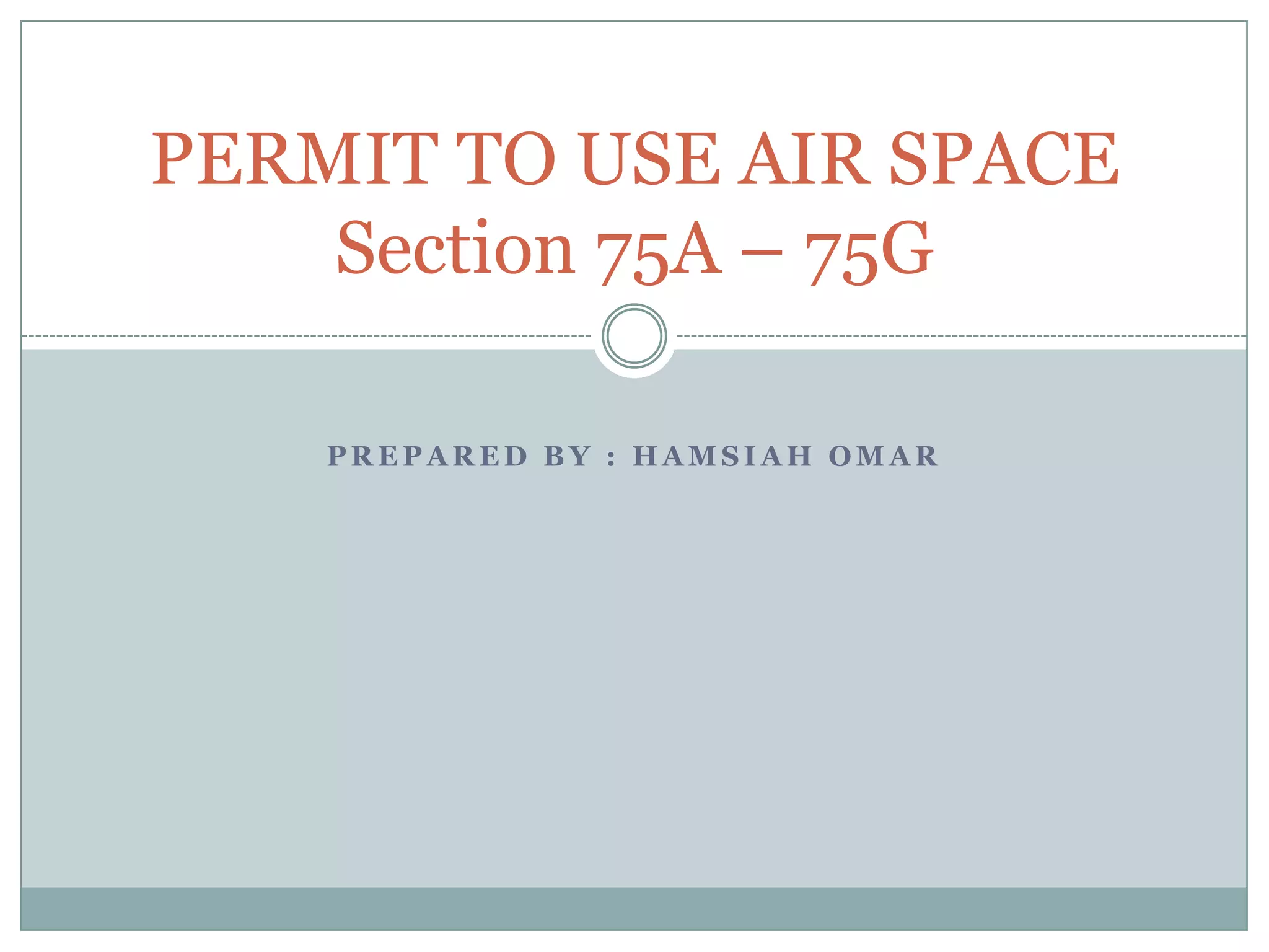 Permit to use air space | PPTX | Law