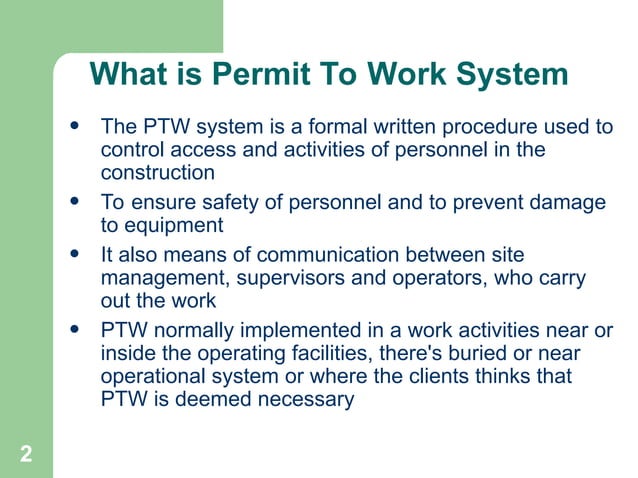 Permit To Work Training HSE Presentation.ppt