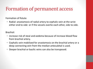Permnent vascular access | PPTX