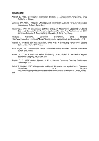 Permodelan geospatial dalam gis | DOCX