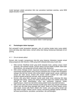 Permodelan geospatial dalam gis | DOCX
