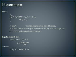 Pemodelan Korupsi dalam matematika | PPTX