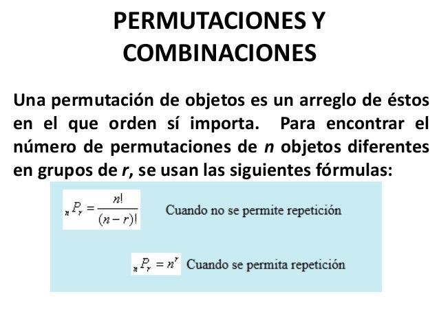Permutaciones y combinaciones