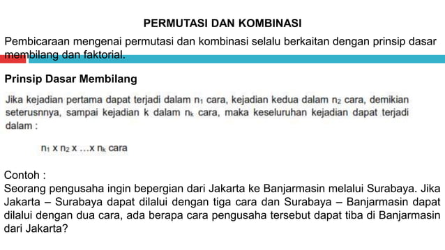 Permutasi dan kombinasi | PPT