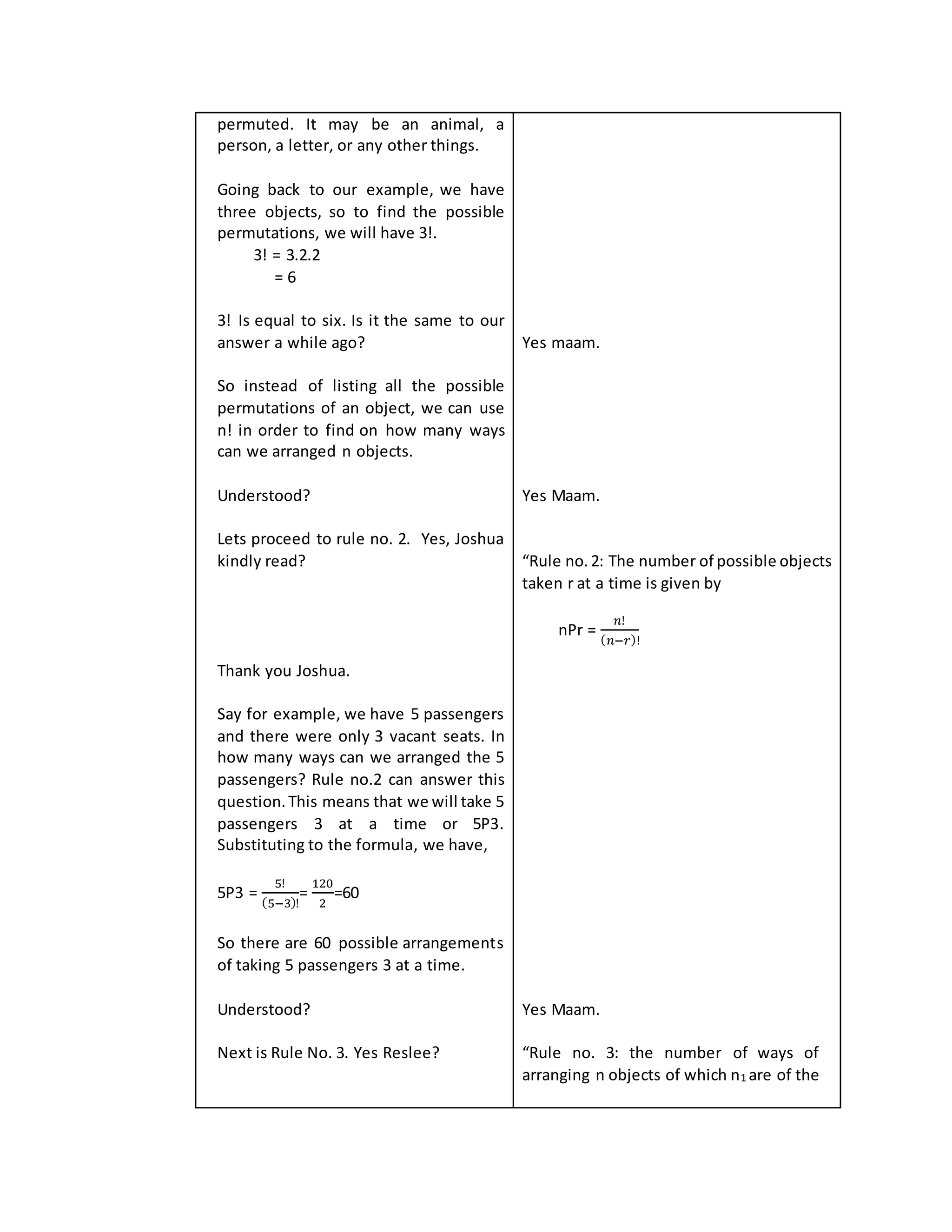 A detailed lesson plan in permutation | DOCX