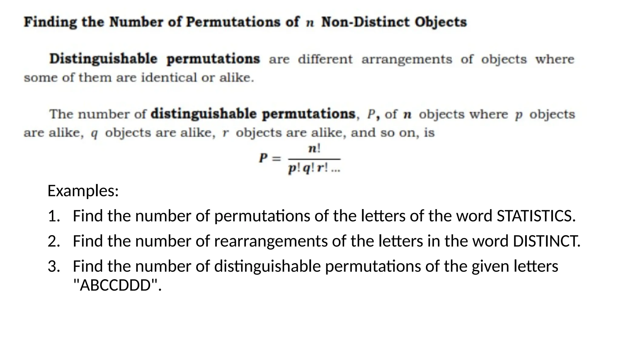 Permutation Grade 10 Mathematics Quarter 3 | PPTX