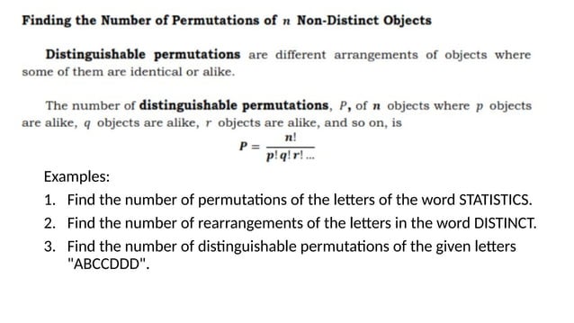 Permutation Grade 10 Mathematics Quarter 3 | PPT
