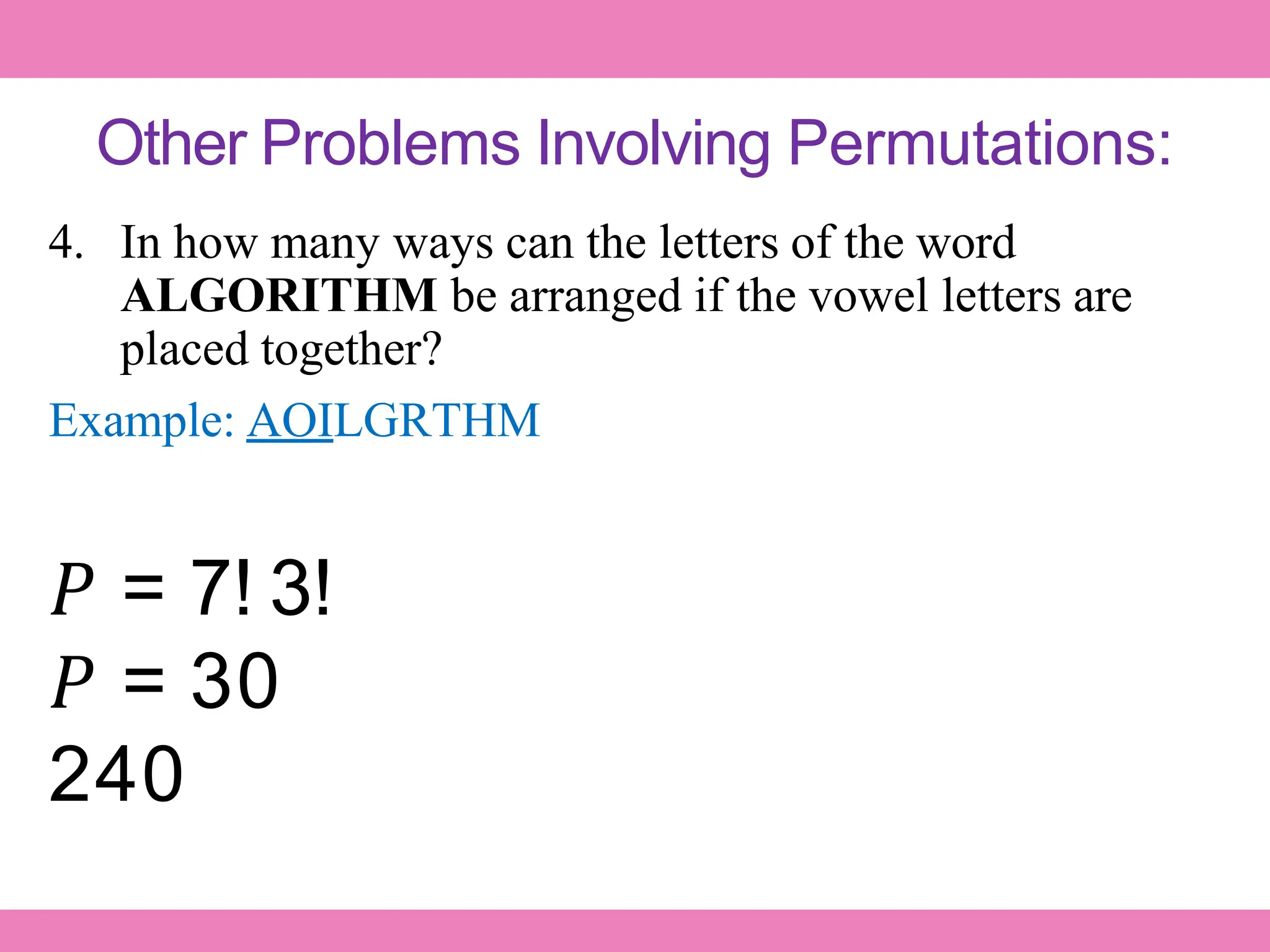 Grade 10 Permutation PowerPoint Presentation | PPTX