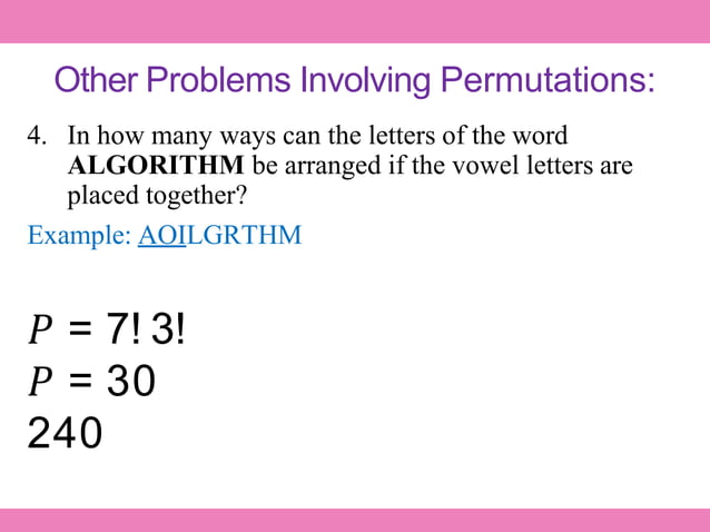 Grade 10 Permutation PowerPoint Presentation | PPTX