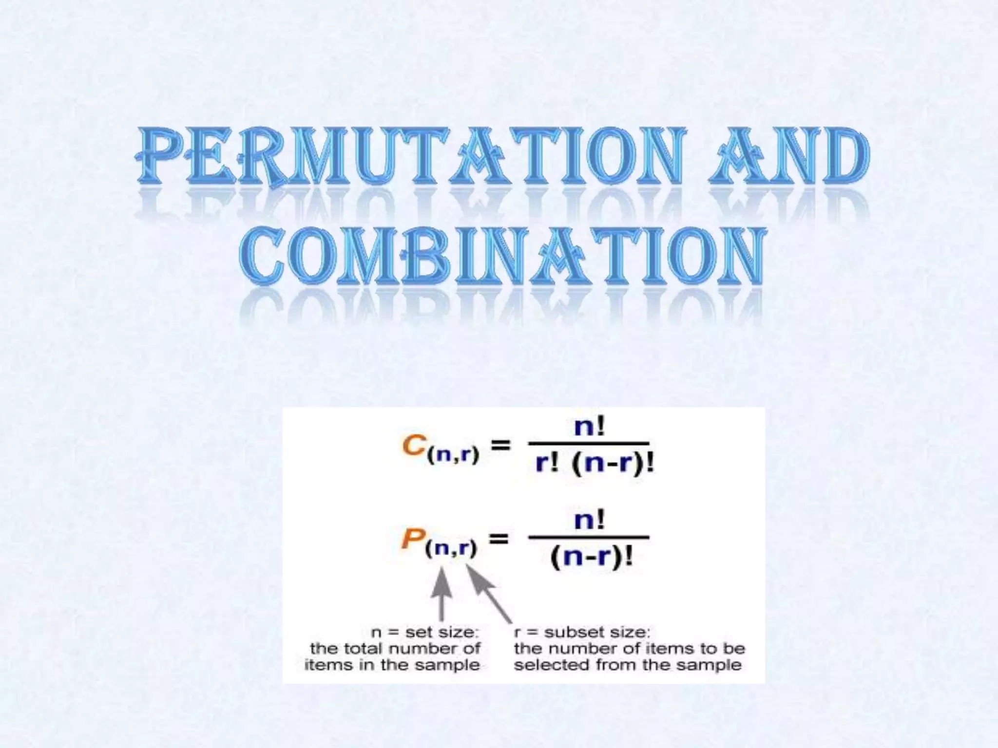 Permutation and combination | PPTX | Programming Languages | Computing