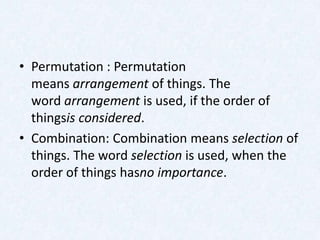 Permutation and combination | PPT