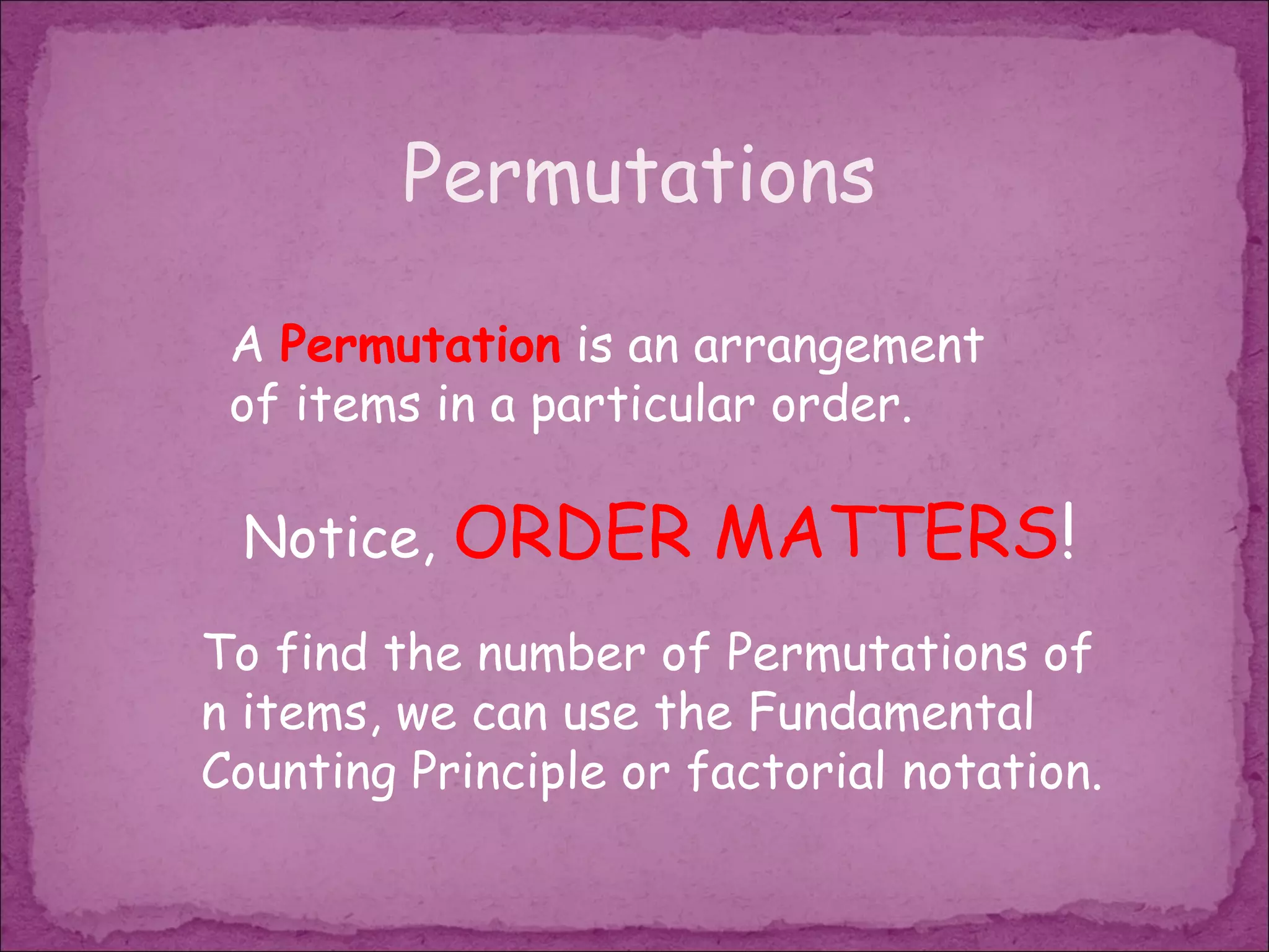 Permutation and combination | PPT