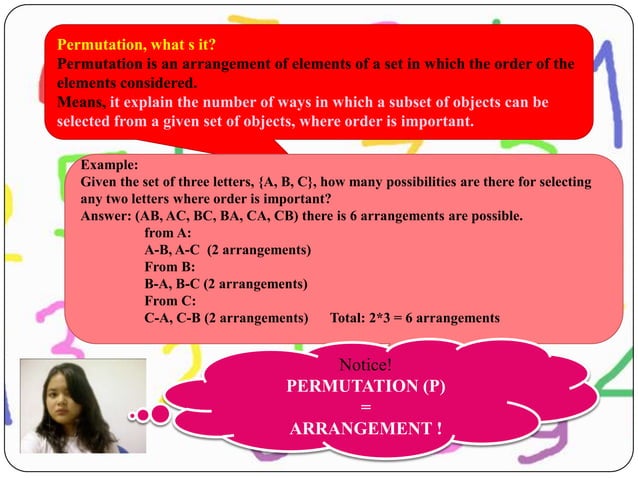 Permutation and combination - Math Statistic | PPTX