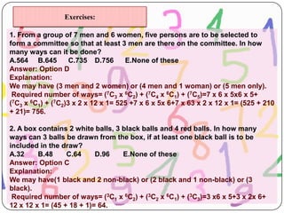 Permutation and combination - Math Statistic | PPTX