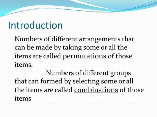 Permutation And Combination Ppt 7770