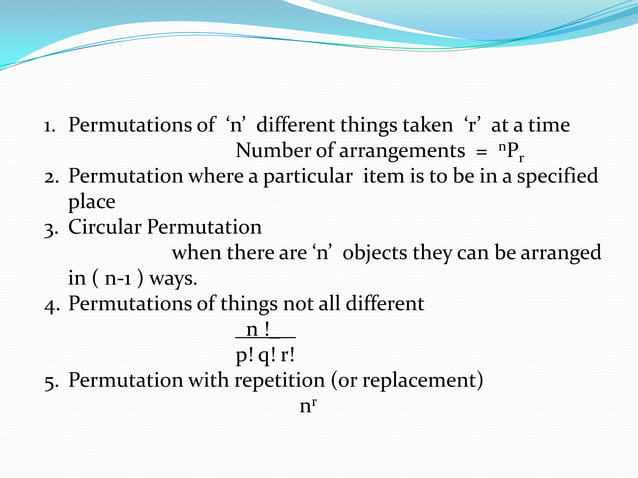 Permutation and combination | PPT