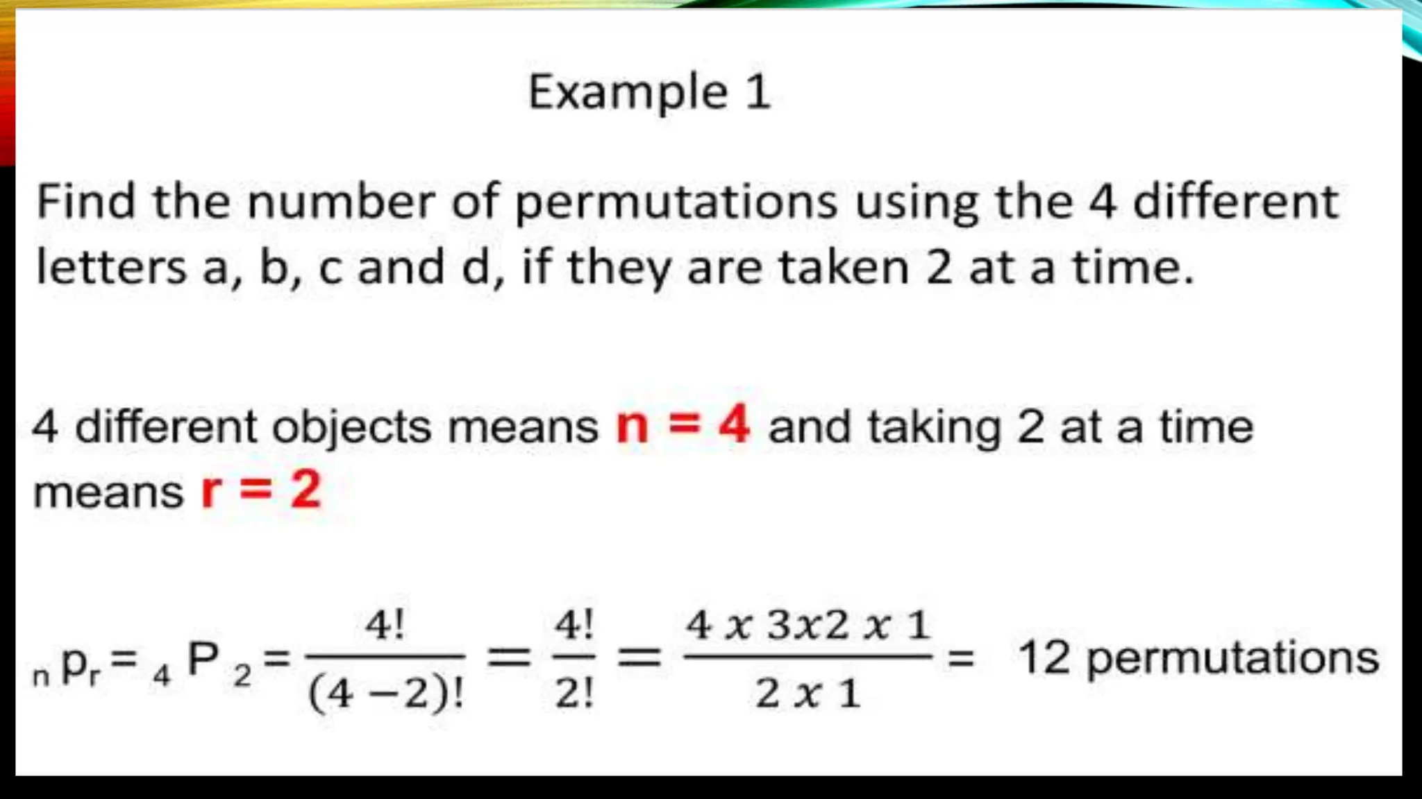 Permutation And Combinations Pptx
